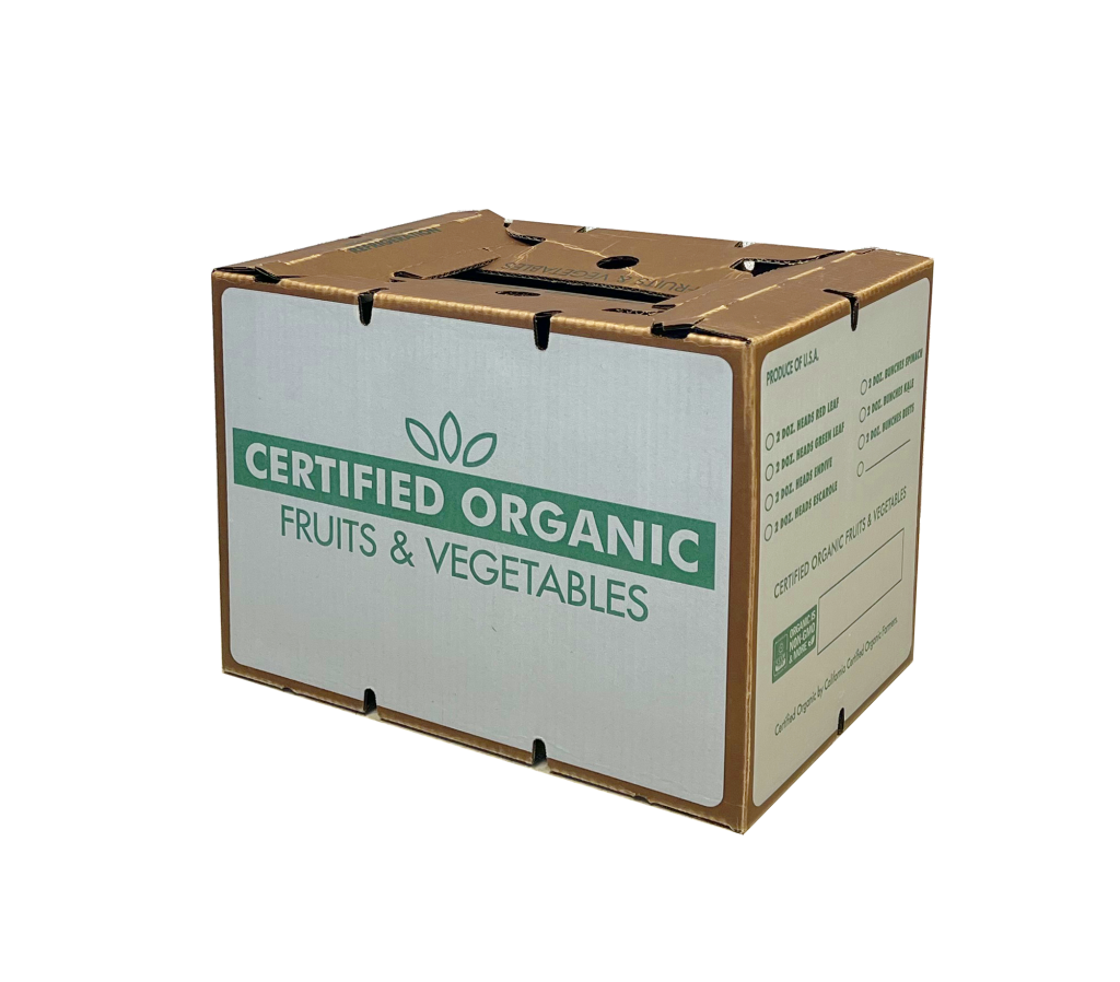 FRUIT AND VEG CERTIFIED ORGANIC WAXED KALE BOX - Sambrailo Packaging